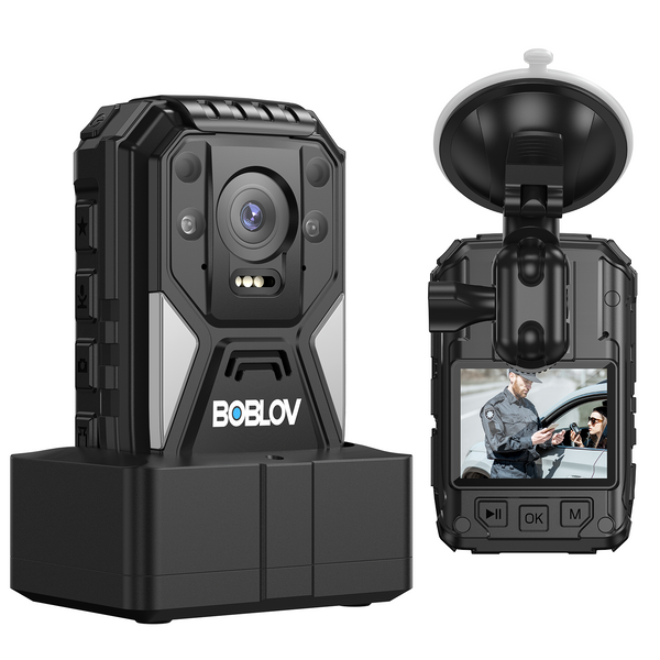 BOBLOV B4K4 4K Body Camera, 128G Video Recorder, GPS IP67 Police Secur ...