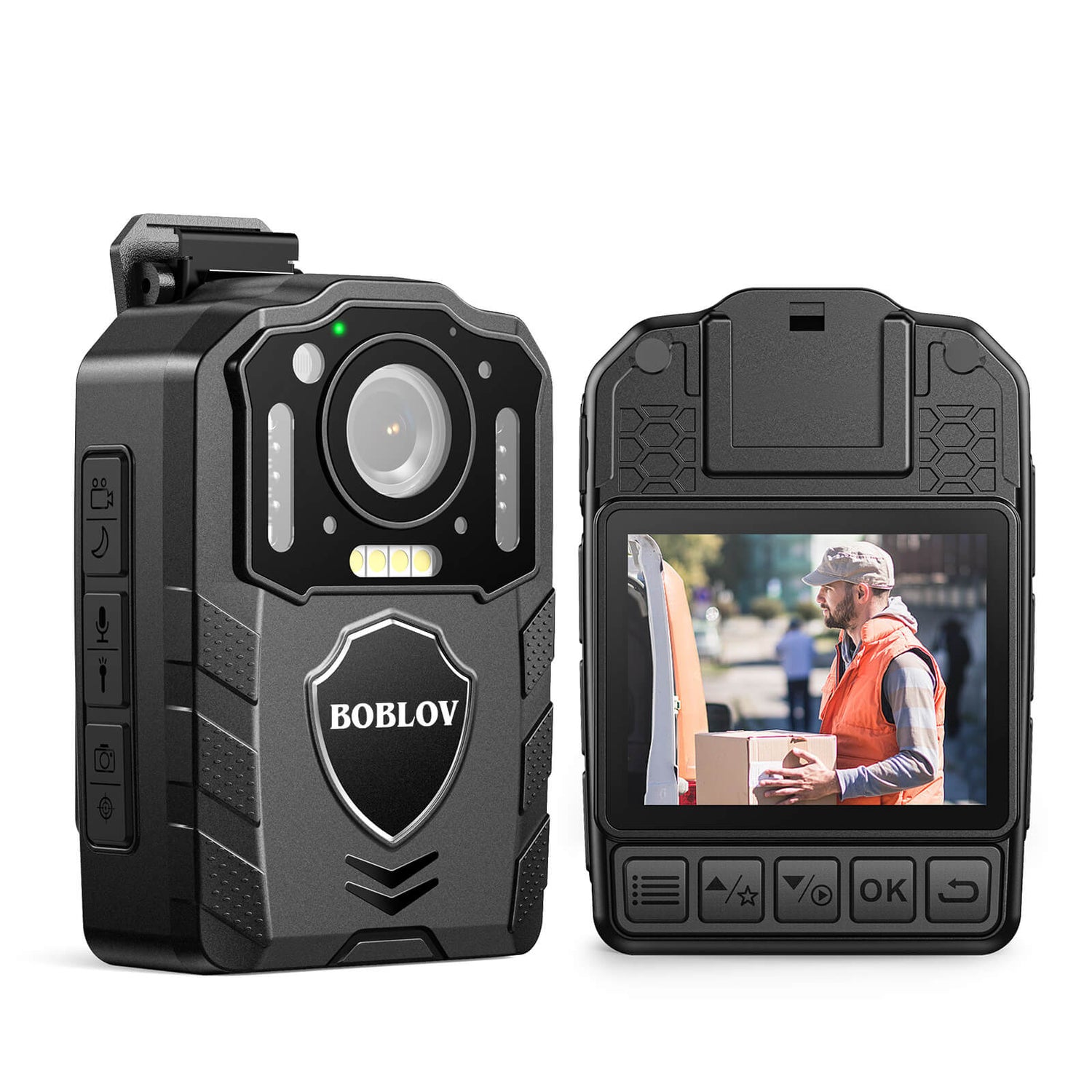 BOBLOV KJ25 Body Camera,3000mAh Battery for 13 Hrs Shooting
