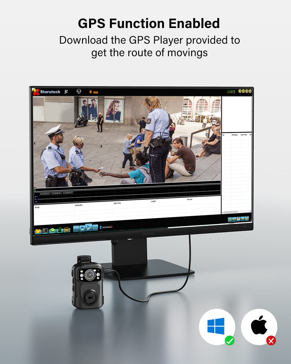 BOBLOV B4K5 4K Body Camera, IP68 GPS Body Worn Camera for 11Hrs Video
