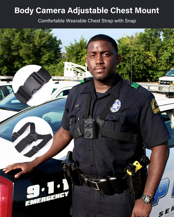 BOBLOV NEW Dual Shoulder Mount, Vest Mount for All Brand Body Camera,