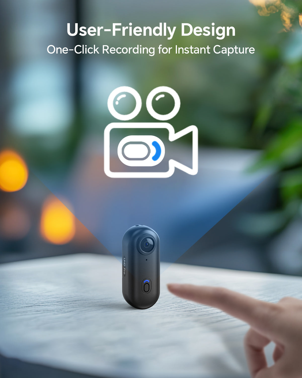BOBLOV W4 Mini Body Camera, Wearable Camera with 360°Rotatable Clip