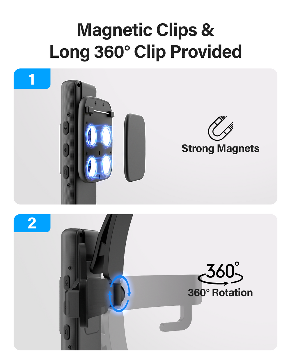 BOBLOV A23 64GB Mini Guard Cam, 180° Rotate BodyCam, Night Vision, 108