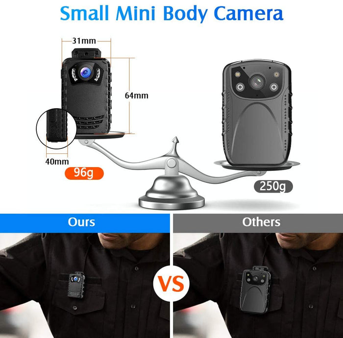 BOBLOV N9 HD1296P Body Camera with 8-Hour Recording