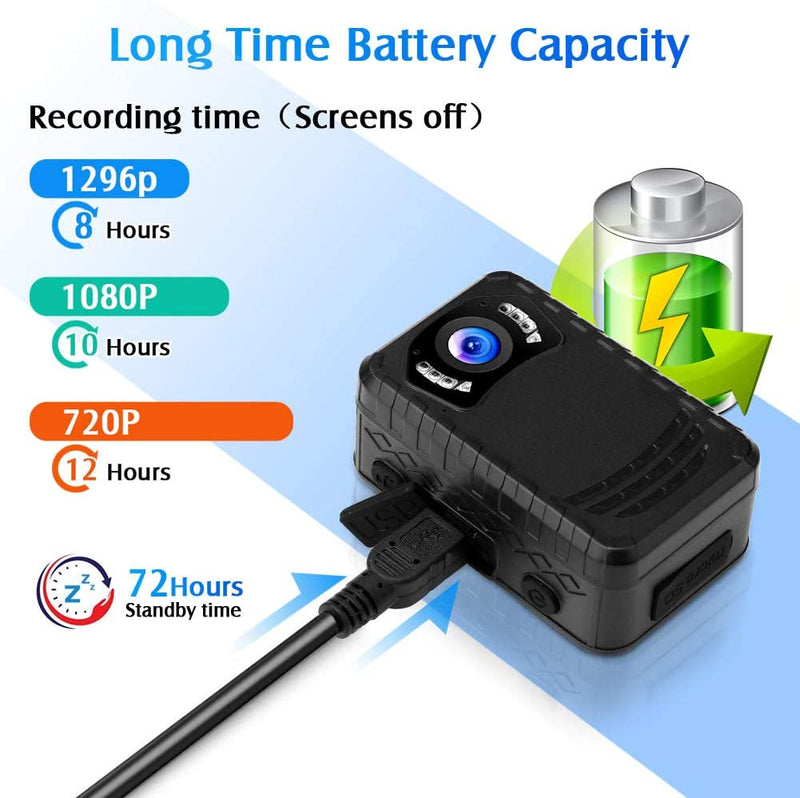BOBLOV N9 HD1296P Body Camera with 8-Hour Recording