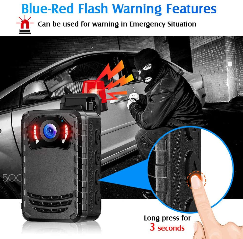 BOBLOV N9 HD1296P Body Camera with 8-Hour Recording